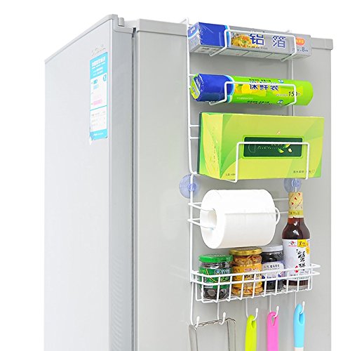 Worthy Prime Refrigerator Side Storage Rack for Kitchen Wrap Organizer ...