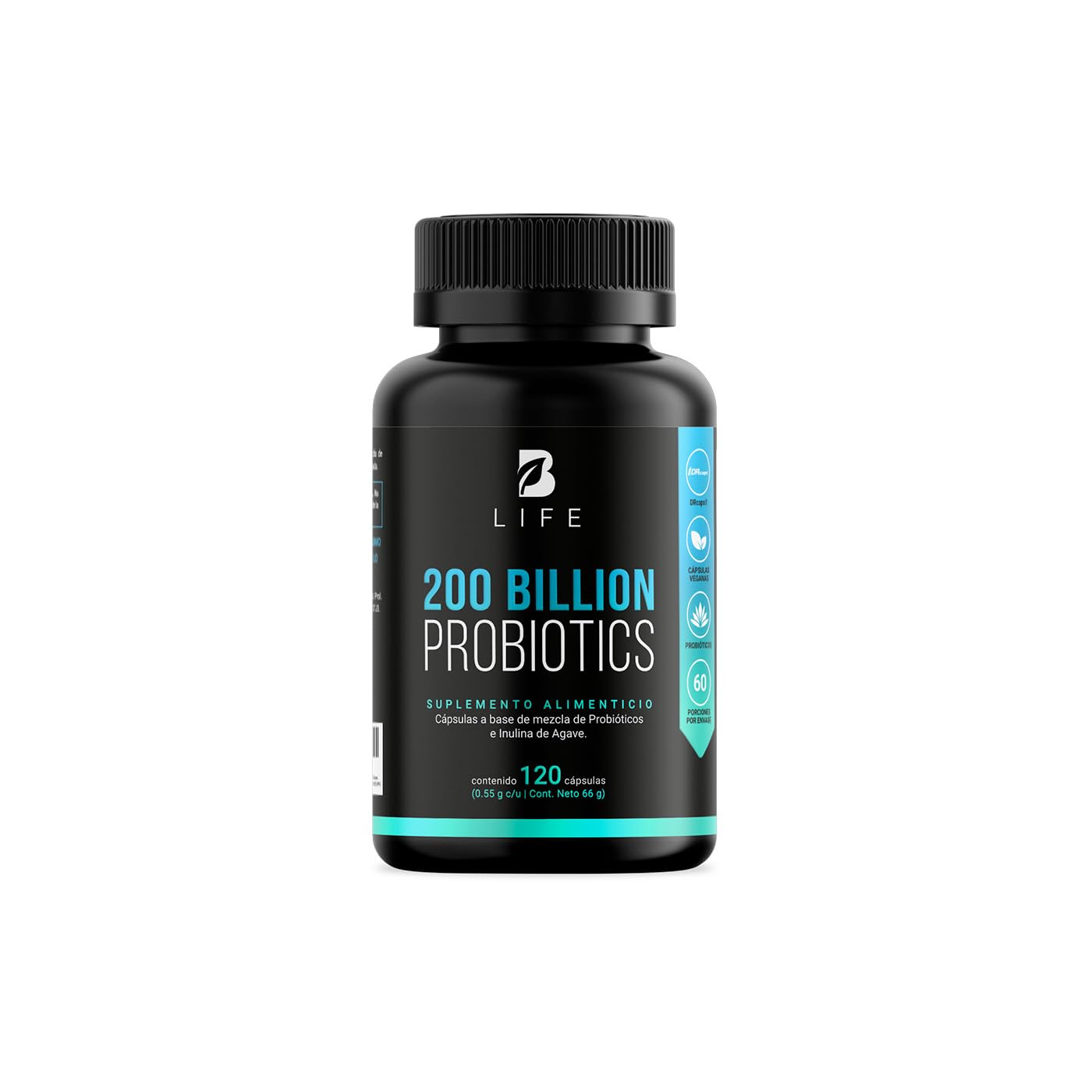 Probióticos 200 Billones 11 Cepas con Inulina de Agave. 120 cápsulas de ...