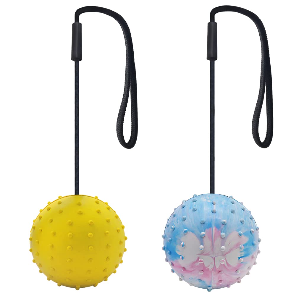 Snapklik.com : Vivifying Dog Ball On A Rope, 2 Pack Natural Interactive ...