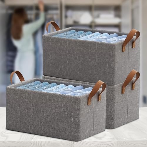 SITTELLA Polystyrene Pack of 3 Foldable Wardrobe Organizer with Durable ...
