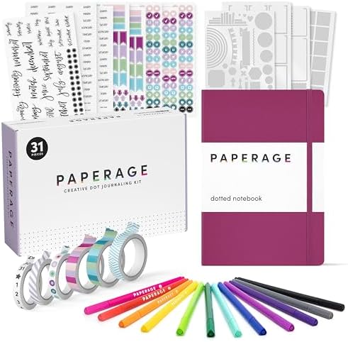 Amazon.com : PAPERAGE Bullet Journal Kit, Dotted Journaling Set ...
