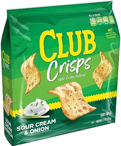 Amazon.com: Club Cracker Crisps, Baked Snack Crackers, Party Snacks ...