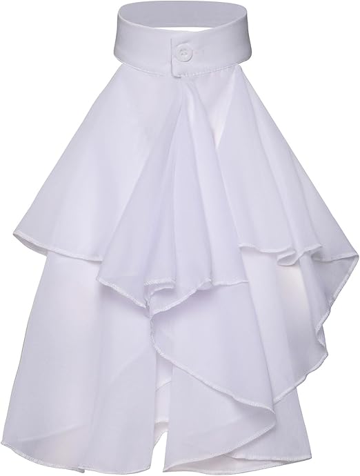 YIBAISI Victorian Colonial Jabot False Collar Medieval Steampunk ...