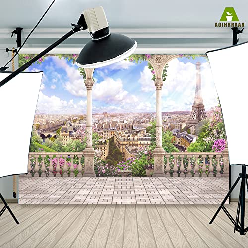 Aoihrraan 3x2m Dreamy Fairy Tale Backdrop Paris Eiffel Tower City ...