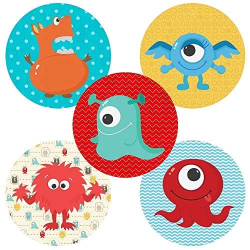 Amazon.com: Little Monster Sticker Labels by Adore By Nat - Kids Boy ...
