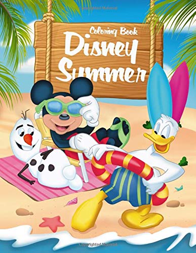 Disney Summer Coloring Book: Disney Characters In One Coloring Book ...
