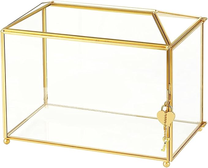 Amazon.com: Ripprovt 12.6x5.9x9 inches Large Glass Card Box with Slot ...