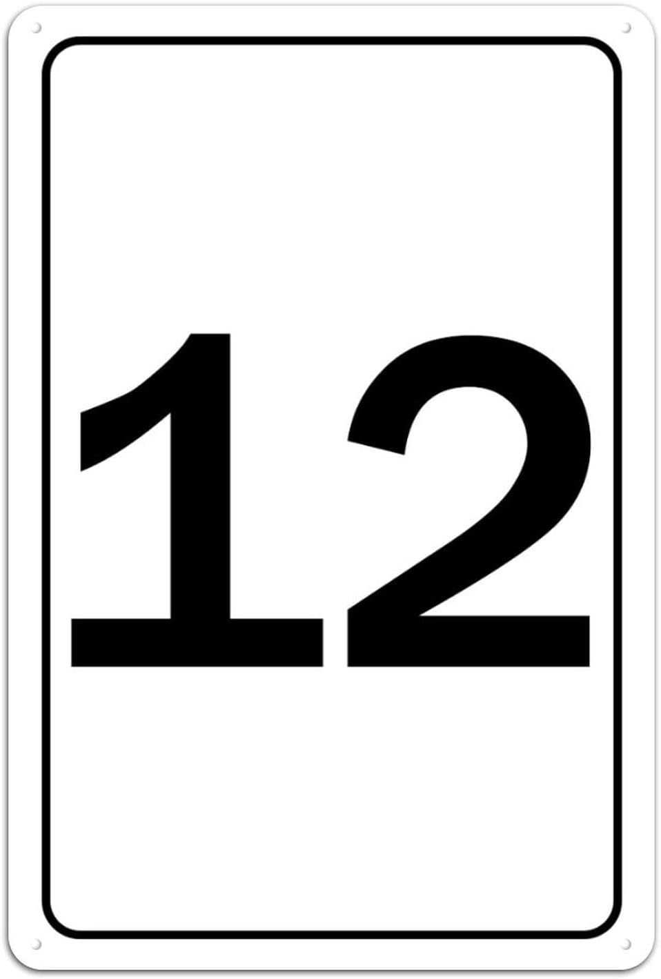 8 x 12 Inch Parking Lot Number sign Aluminum Number sign Curbside ...