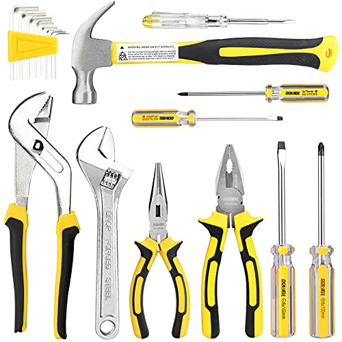 Snapklik.com : DOWELL Tool Set Tool Kit 19-Piece Household Tool Kit Set ...