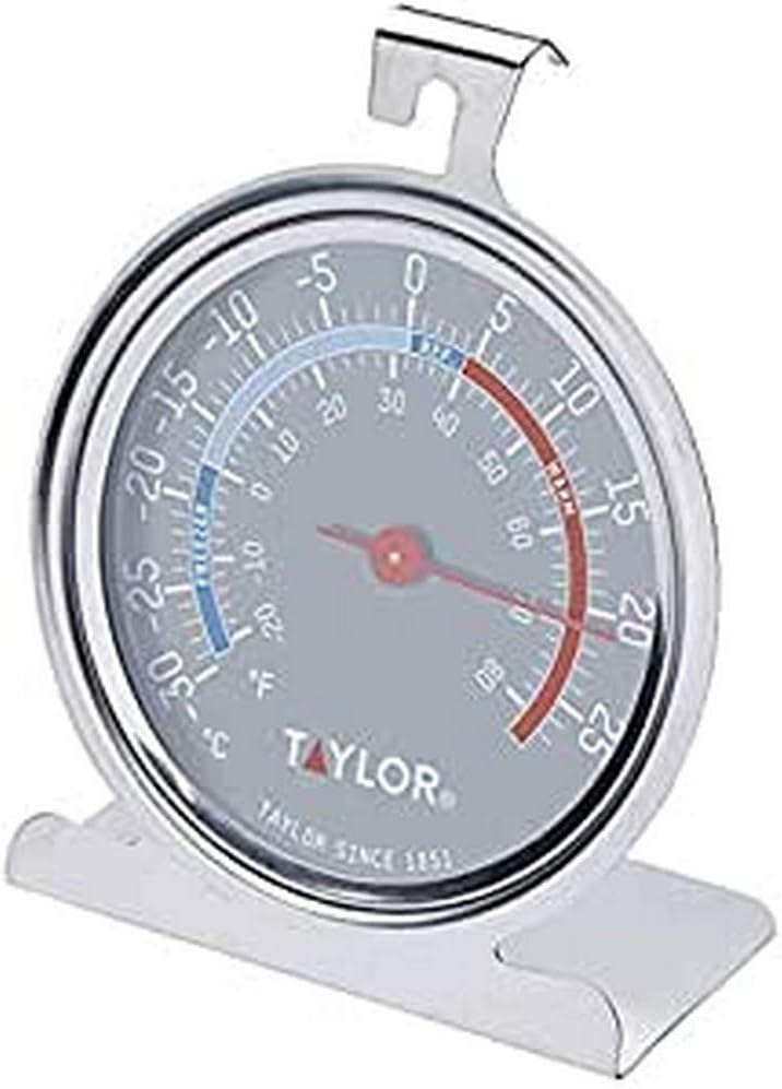 Taylor Pro Fridge Thermometer, Hanging Freezer Thermometer, Classic ...