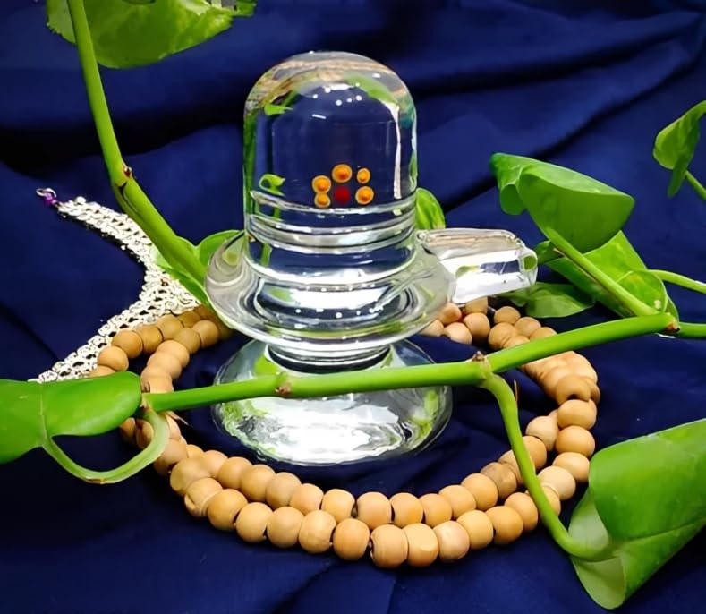 SADHAVI Sphatik Shivling for Home Puja | 100% Lab Tested Sphatik ...