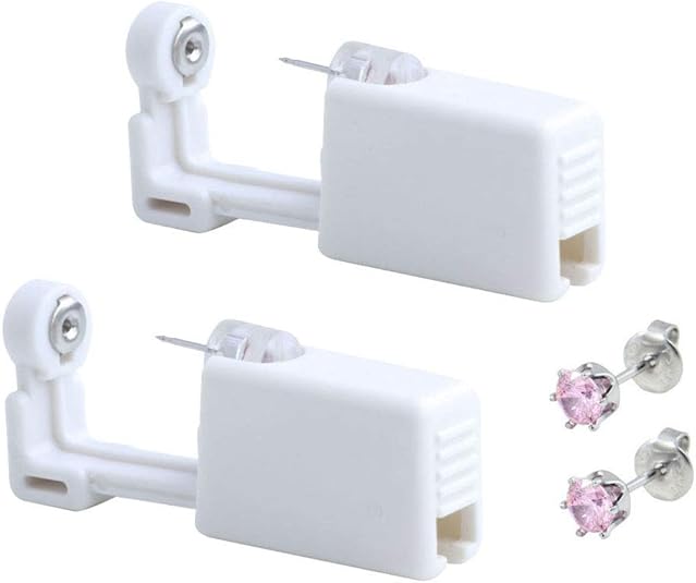 Amazon.com: HERMOSA 2 Pack Ear Piercing Gun Earring Disposable Ear Stud ...