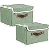 Amazon.com - Lucky Monet Storage Bins Boxes with Lids 2 Pack Decorative ...