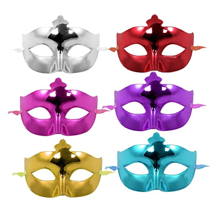 Buy Wizme Colorful Eye Face Mask/Theme Mask for Birthday/Halloween/Xmas ...