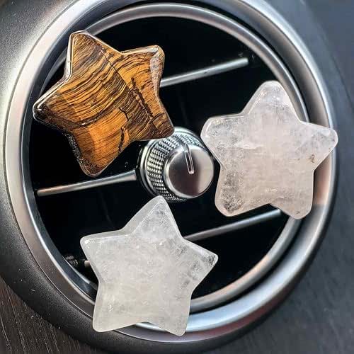 Amazon.com: Crystal Car Vent Clips Accessories Healing Crystal Star ...