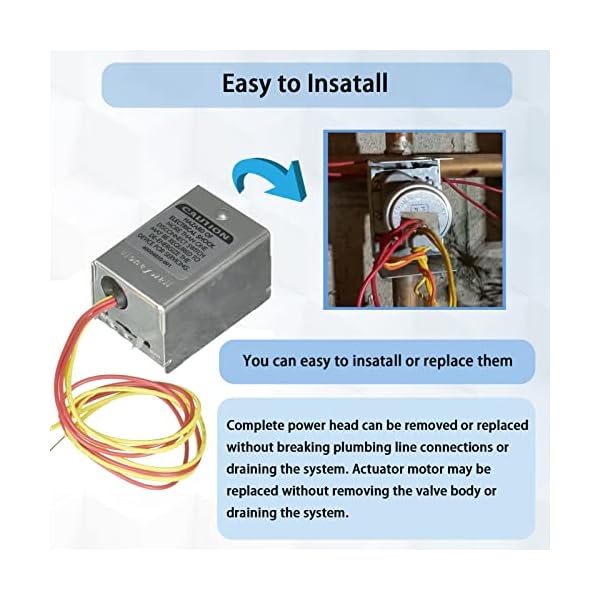 Zone Valve Head for Honeywell V8043E1012 ,3/4" Sweat Zone Valve for ...