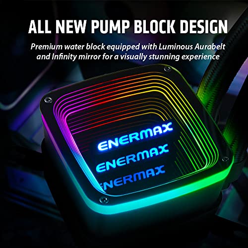 ENERMAX AQUAFUSION ADV ARGB 120 AIO Liquid CPU Cooler – Dual Chamber ...