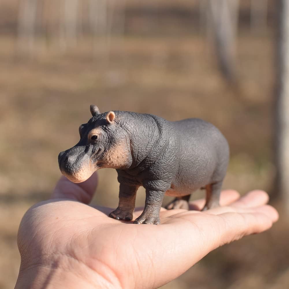 Bexdug Hippo Model,Realistic Hippopotamus Figure Toys - Safari Animal ...