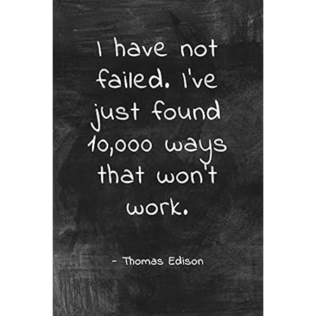 Amazon.com: "I Have Not Failed. I've Just Found 10,000 Ways That ...