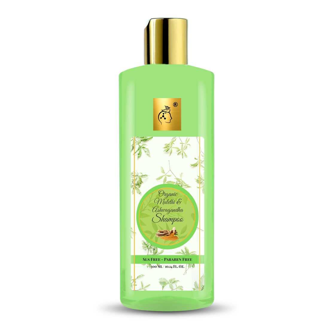 Buy Organic Mulethi & Ashwagandha Hair Fall Control Herbal Hair Shampoo ...