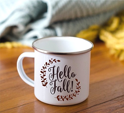 Amazon.com: Hello Fall Coffee Mug Gift Tea Cup White 11 oz : Home & Kitchen
