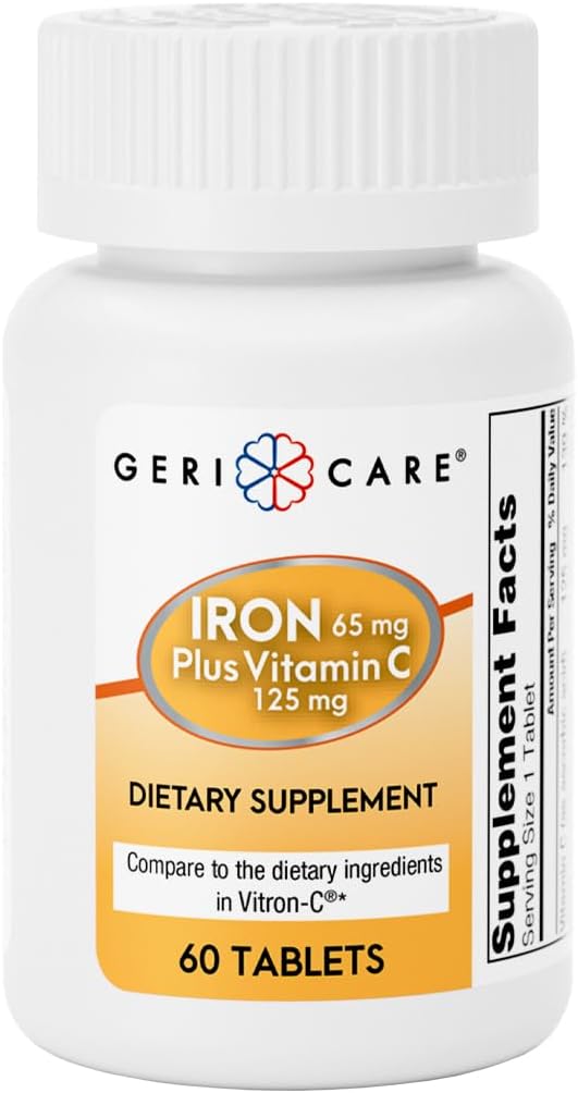 GeriCare Iron 65mg Plus Vitamin C 125mg Tablets – Botswana | Ubuy