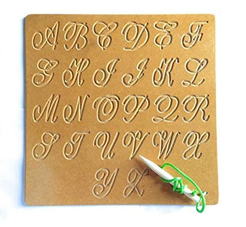 Prime Keys Cursive Writing Practice Tracing Wooden Board for Kids ...