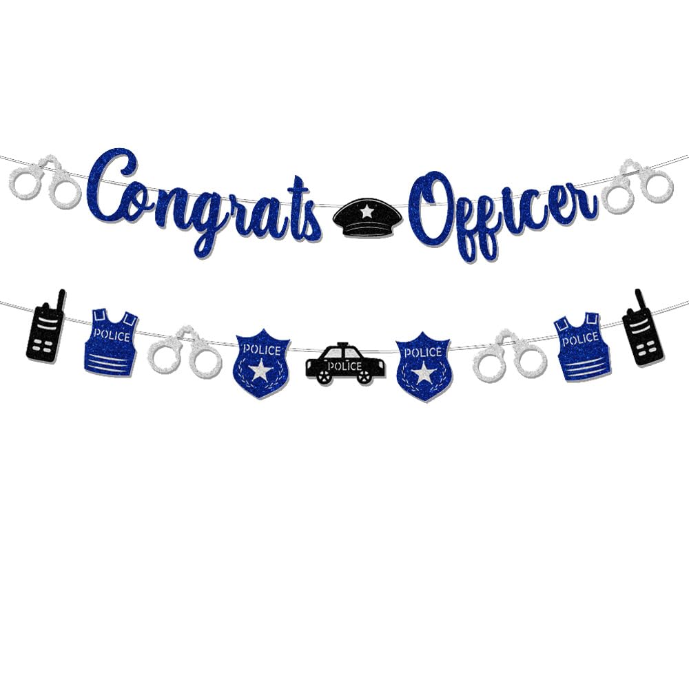 Amazon.com: Graduation Decorations Congrats Officer Banner Graduation ...