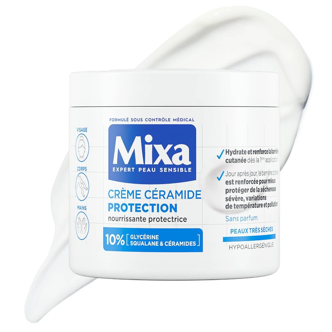 Mixa Expert Peau Sensible - Crème Céramide Protection - Anti-Sécheresse ...