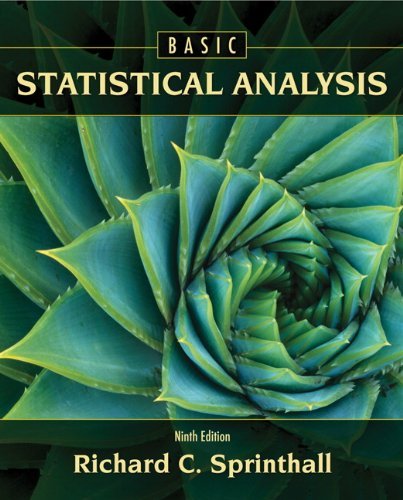 Basic Statistical Analysis 9th (nineth) edition: Richard C. Sprinthall ...