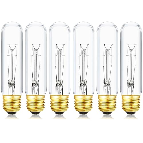 25 Watt T10 Clear Tubular Incandescent Light Bulb, Vintage Style ...