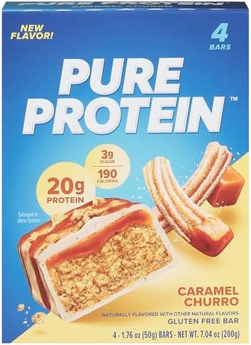 Amazon.com : Pure Protein, Gluten Free Bar Caramel Churro, 7.04 Ounce ...