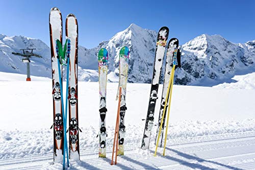 Renaiss 7x5ft Ski Boards Snow Mountain Backdrop Winter Skiing Sport ...
