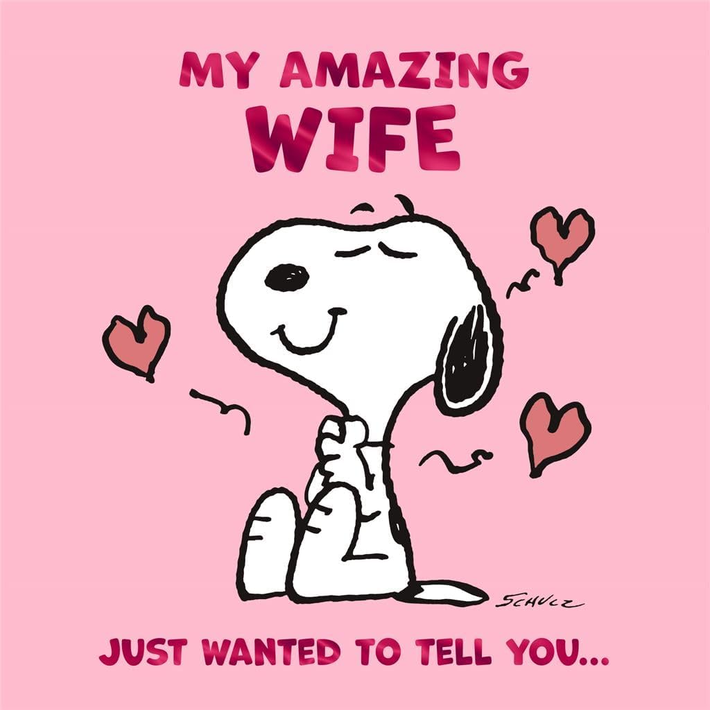 Cards Hallmark Peanuts Snoopy Wife Birthday My Amazing Wife Just wanted ...