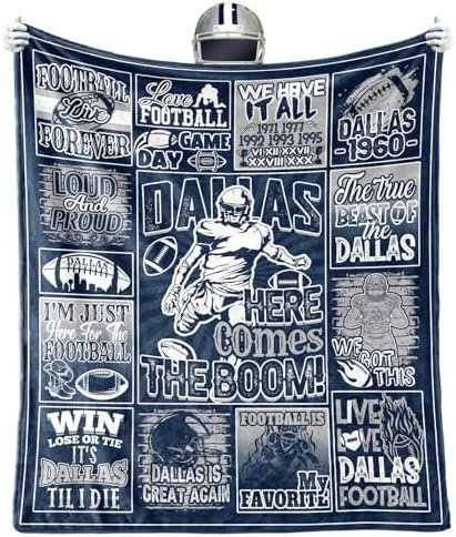 Amazon.com: Football Blanket Super Soft Flannel Throw Blanket Football ...