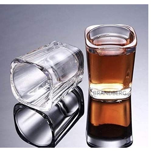 Buy BRANDBERG Premium Heavy Base Square Shot Glasses (vodka, Tequila ...
