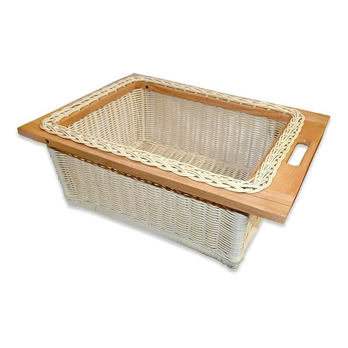 Wicker Basket For Modular Kitchen | Pull Out Basket for Onion, Potato ...