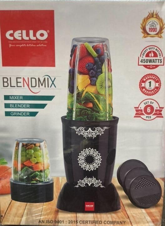 Buy Cello 3 Jar Heavy Duty Mixer Grinder 450W Blender Online at Low ...
