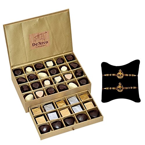 De'arco Chocolatier Dark Chocolate Gift Box, 520 Grams, 44 Pieces ...