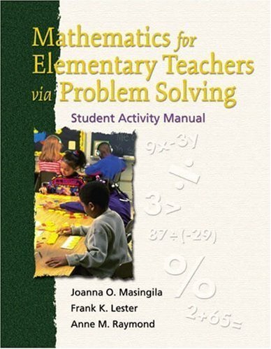Amazon.com: Mathematics for Elementary Teachers via Problem Solving ...