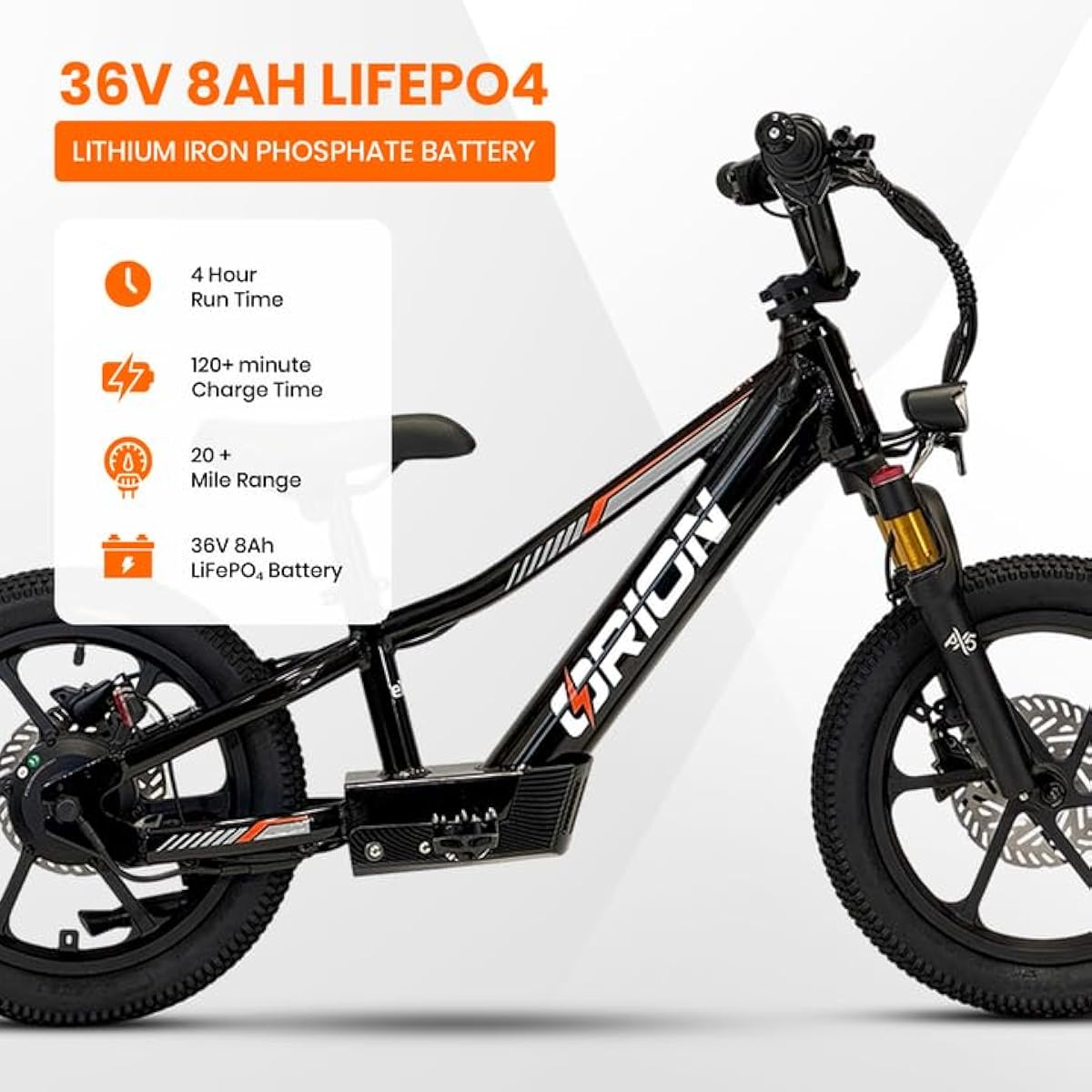 $32/mo - Finance Orion Moto e16x Kids Electric Dirt Bike 16″ – 350W 36V Lightweight E-Bike for ...