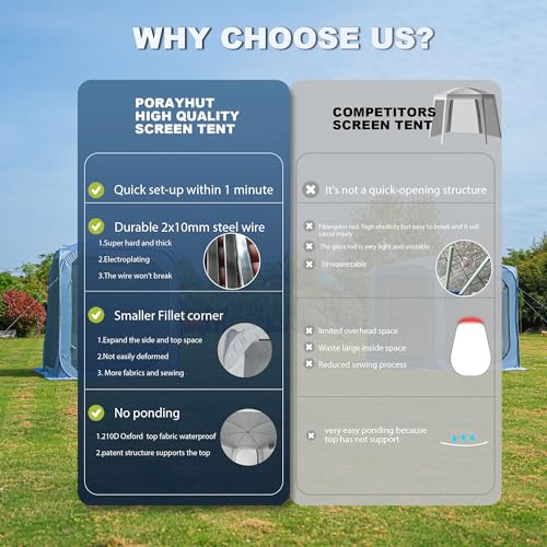 Snapklik.com : Poray Screen House Tent Pop Up Sun Shelter