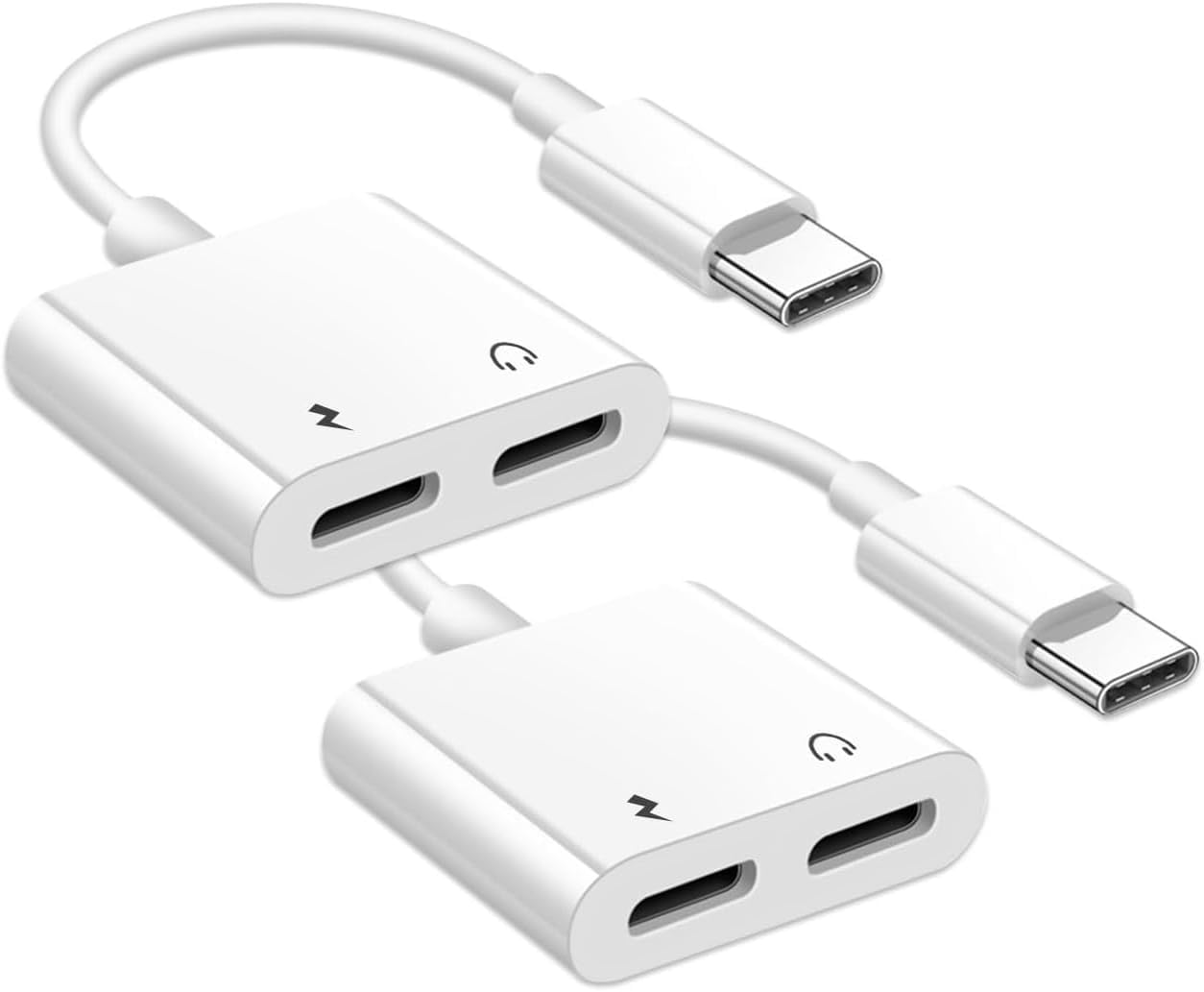 Amazon.com: [Apple MFi Certified] 2PACK Dual Lightning Headphone ...