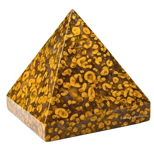 Amazon.com: Fruit Jasper Pyramid Crystal Healing Stones - 1.5" Great ...