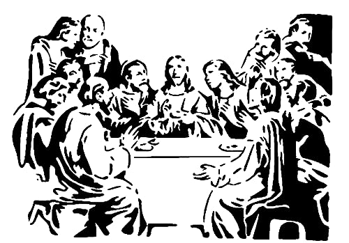 Kachi Pencil Art & Craft Layering Stencil, 9x12 inch Last Supper Crafts ...