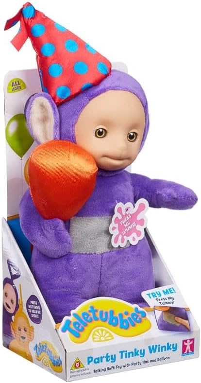GBS Party Teletubbies Talking Plush Toy – Tinky Winky with Balloon ...