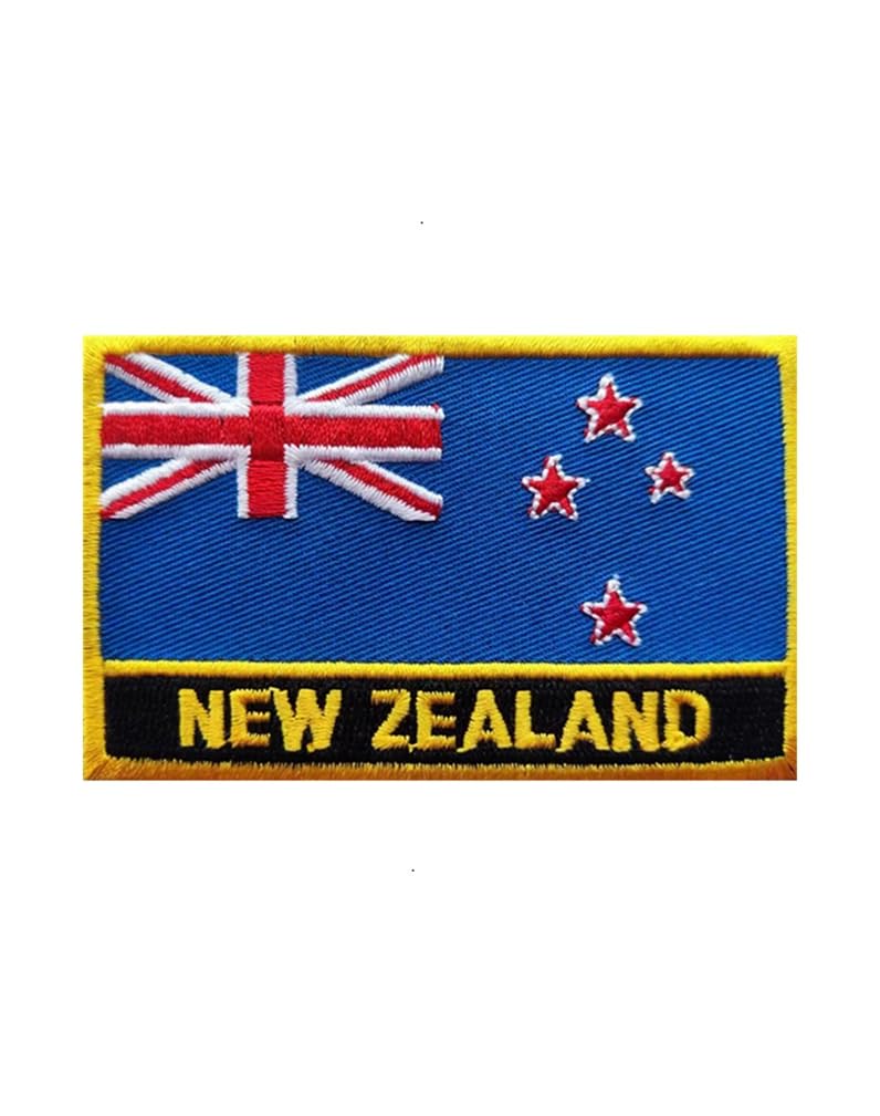 Amazon.com: Uijokdef 1 PCS New Zealand Flag Patches Iron On or Sew On ...