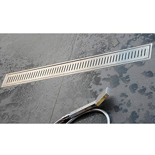 Viking Bathroom Shower Floor Channel Drain Side Hole (Silver,24 ...
