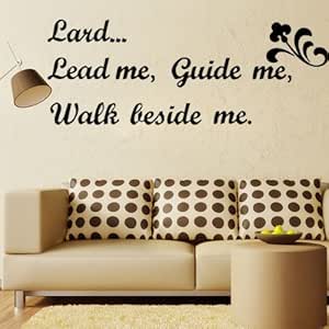 Amazon.com: Lead Me Guide Me Walk Beside Me English Proverbs Wall ...
