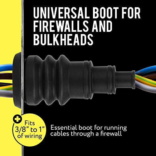 Snapklik.com : Universal Firewall Boot Pack Of 2, For Wire Bundles 3/8 ...